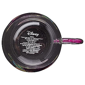 Silver Buffalo Disney Princess Ariel Little Mermaid Part of Your World Glitter Handle Glass Mug, 14 Ounces