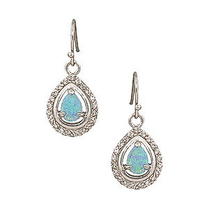 Montana Silversmiths Women's Canyon Colors River Lights On Ice Teardrop Earrings Silver One Size