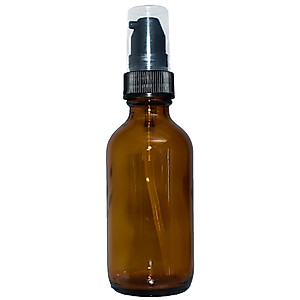 GlassBottleOutlet (24 Pack) 2 oz. Amber Boston Round with Black Treatment Pump