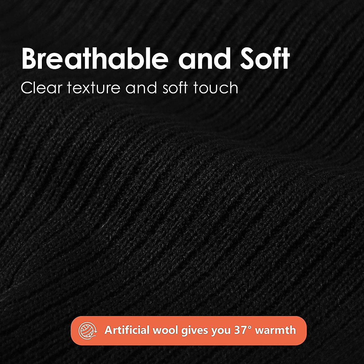 Winter Beanie Hats for Women Soft Knitted Cuffed Watch Cap Classic Stretchy Knit Warm Cap for Men Black