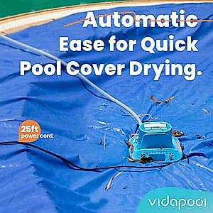 Vidapool Pool Cover Pump Automatic On Off,1/2 HP Submersible Water Pump, 2169GPH Sump Pump Inground/Above Ground with 25 Feet Power Cord for Swimming Pool Draining, Hot Tub, Basement, Window Well