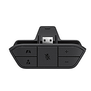 Headset Audio Mic Stereo Earphone Adapter for Xbox One Controller - Black