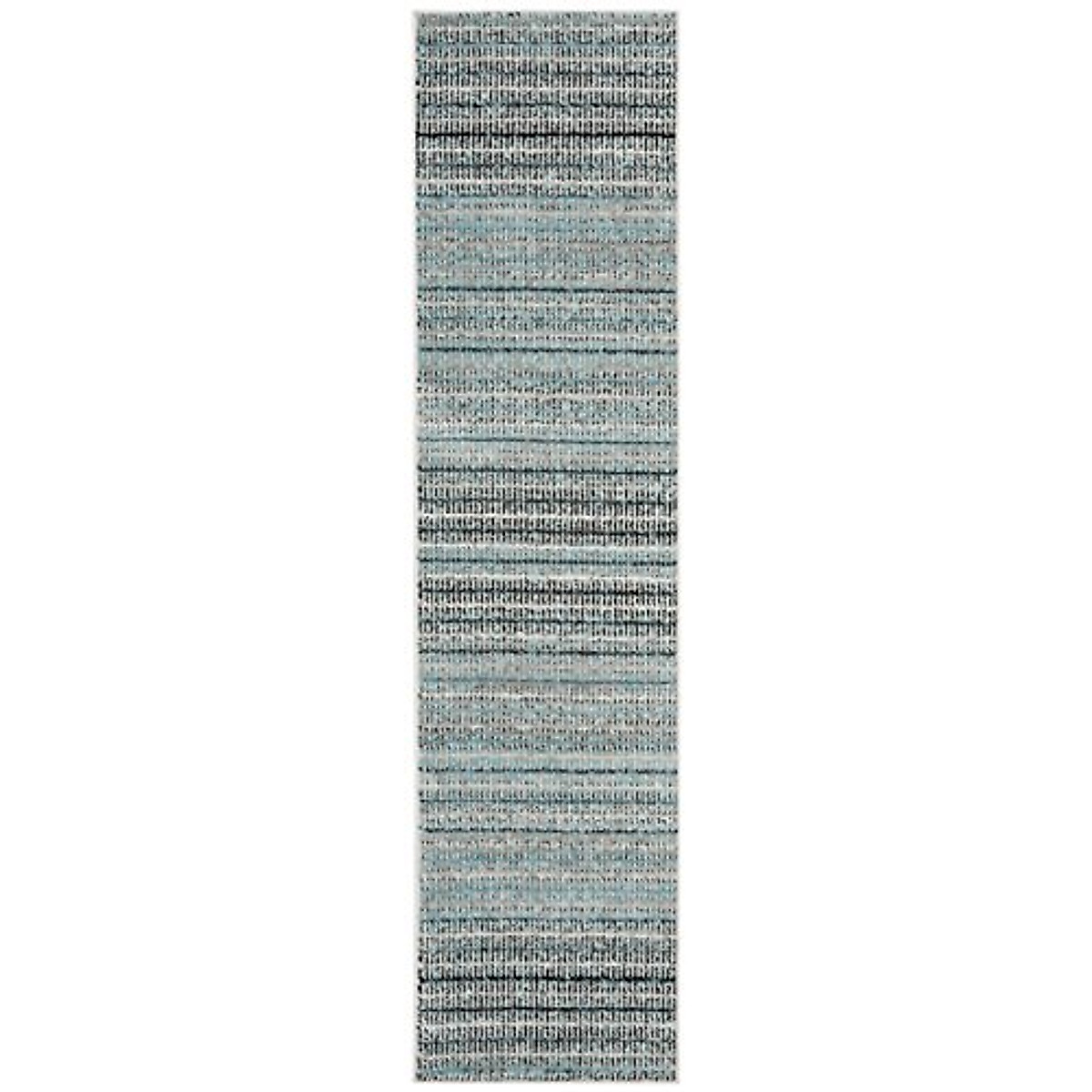 SAFAVIEH Skyler Collection 2' x 4' Blue/Grey SKY196C Stripe Non-Shedding Living Room Bedroom Accent Rug