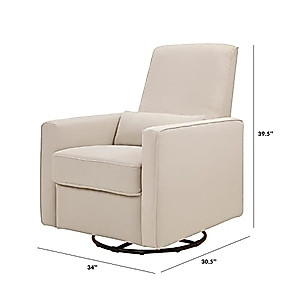 DaVinci Piper Upholstered Recliner and Swivel Glider in Cream, Greenguard Gold & CertiPUR-US Certified
