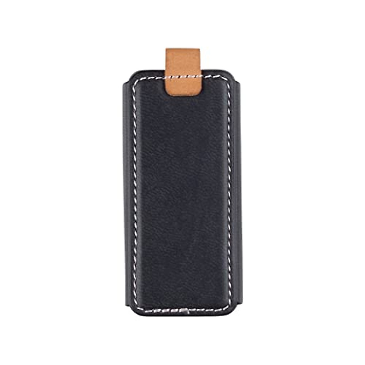 MITER CASE for FiiO BTR5 2021, Handmade Italy Artificial PU Leather Cover with Necklace Cord for BTR5 (Black)