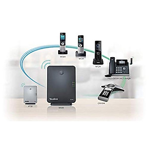 Yealink W53P Cordless DECT IP Phone and Base Station, 1.8-Inch Color Display. 10/100 Ethernet, 802.3af PoE, Power Adapter Included