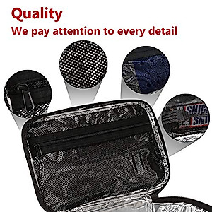 Gloppie Small Lunch Bag Mini Lunch Box Insulated Lunch Bag for Men Women Petty Lunch Box Adult Portable Lunch Pail Thermal Lunch Containers Reusable Snack Bags Loncheras Para Hombres Grey
