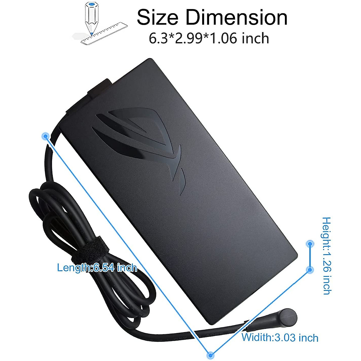 Original 180W 20V 9A ADP-180TB H AC Charger Fit for Asus TUF FX505D FX505DT FX505DU FX505G FX505GT FX505GD FX505GE FX505GM FX505 FX506 FX506LI GL703GS GL504GS Gaming Laptop Power Supply Adapter Cord