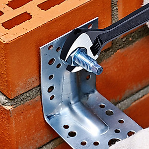 Chumia Adjustable Hand Wrench Black Spanner Wrench Size Adjustable Spanner Hand Knurl Tool Adjustable Wrench Wide Wrench Repair Hand Tool (2 Pieces,2.5 Inch, 4 Inch)