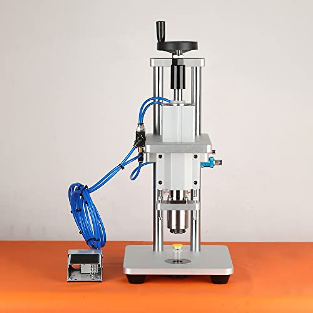 Jieotwice Aluminum Plastic Cap Sealing Machine Pneumatic Semi-Automatic Capping Machine Oral Medicine Penicillin Glass Bottle Vial Bottle (13MM)