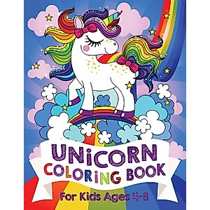 Unicorn Coloring Book: For Kids Ages 4-8 (Silly Bear Coloring Books)