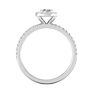 1/2ctw Diamond Halo Engagement Ring in 10k White Gold