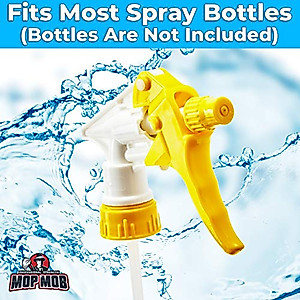 Leak-Free, Chemical Resistant Spray Head 5 Pk Industrial Spray Heads Only (No Bottles) for Auto/Car Detailing, Window Cleaning and Janitorial Supply. Heavy Duty Low-Fatigue Trigger and Nozzle.