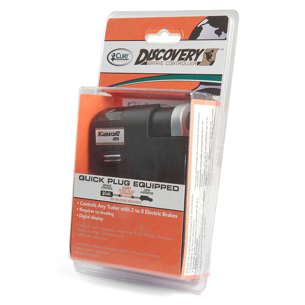 CURT 51120 Discovery Electric Trailer Brake Controller, Time-Delay , black