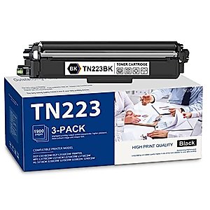 TN223 Toner Standard Yield Black: NUC Compatible TN223BK TN-223BK Toner Cartridges Replacement for Brother MFC-L3730CDW HL-3210CW 3230CDW 3270CDW 3230CDN Printer, 1-Pack (1,900 Yield/Toner Cartridge)