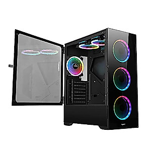 Bgears b-Voguish-RGB Gaming PC ATX case, Include: 6 x 120mm ARGB Fans, 1 x 10 Fans Controller, 1 x Remote Controller, USB3.0, Support up to EATX Motherboard, Support Graphic Card up to 380mm Long