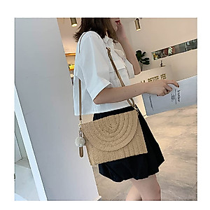 Straw Bag Straw Shoulder Bag Summer Straw Clutch Bags Crossbody Bags for Women