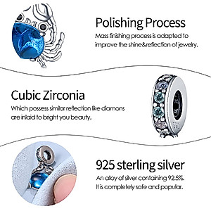 Pandach 925 Sterling Silver Charms Beads for Bracelets and Necklaces Butterfly and Headphones Pendants Clover Charms Jewelry Gift for Women