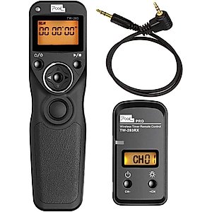 Pixel Remote Timer TW-283/E3 LCD Multi-Function Shutter Remote Release Timer Controller Adapter for Canon EOS DSLR Pentax Contax Cameras