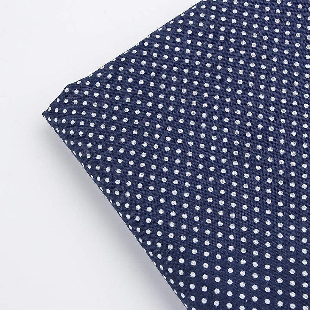 7Pcs 20" x 20" Cotton Fabric DIY Making Supplies Quilting Patchwork Fabric Fat Quarter Bundles DIY for Quilting Patchwork Cushions Cotton Fabric for Patchwork (20" x 20", Navy Blue)