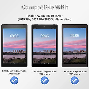 Sunflowers Butterfly Case Compatible with Amazon Fire HD 10 10.1-Inch Tablet (7th Generation and 9th Generation,2017 and 2019 Release), Smart Folding Stand Cover with Auto Wake/Sleep