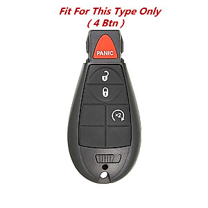 KAWIHEN Keyless Entry Key Fob Skin Fit for Chrysler Town and Country Dodge Durango Grand Caravan Journey Ram 1500 2500 3500 Jeep Grand Cherokee GQ4-53T M3N5WY783X IYZ-C01C