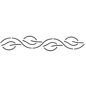 Quilting Creations Leaf Border Quilt Stencil, 1-1/2" x 13"