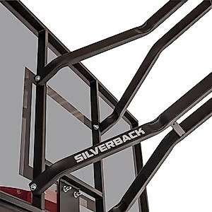 Silverback Ghost Basketball Goal with 60-Inch Tinted Tempered Glass Backboard