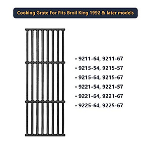 Cast Iron Grill Grates Replacement Parts for Broil King Baron 440 320 340 420 440 S440 490 S320, 9221-64, Huntington 6023-89, 6020-54, 6020-57, 2122-64, 2122-67 Grates, Broil-Mate 7120-64 Parts,4 Pack
