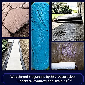 SBC CONCRETE TEXTURE ROLLER STAMPS - THE "ORIGINAL" WEATHERED FLAGSTONE TEXTURE ROLLER