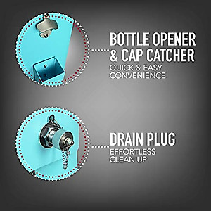 Permasteel 80 Quart Portable Picnic Cooler in Turquoise