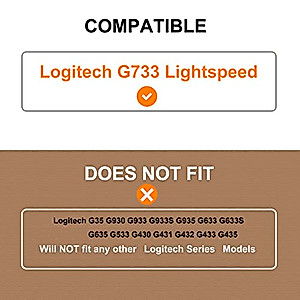 G733 Earpads - defean Replacement Ear Cushion Cover Compatible with Logitech G733 G 733 Lightspeed Wireless Gaming Headset,Ear Pads with Durable Mesh Fabric, Comfort Noise Isolation Foam (Black)