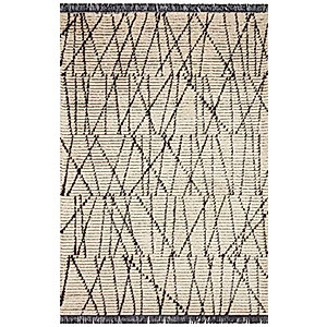 Loloi Chris Loves Julia x Alice Cream/Charcoal 7'-9" x 10' Area Rug