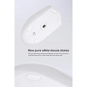 HOTLINEGAMES 2Sets 3.0 Plus Rounded Curved Edges Mouse Feet Skates Compatible with Logitech G502 Wireless Gaming Mouse feet Replacement (0.8mm,Glide Feet Pads, White PTFE) Professional Upgrade Kit