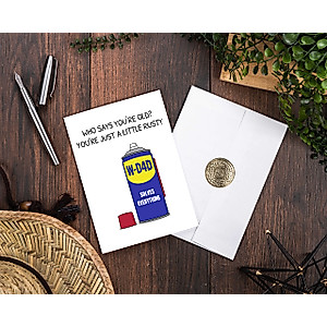 GIFTING GIGGLES Funny Happy Birthday Card for Dad – From Son, Daughter, Kids, Children, All of Us - Great Happy Bday Gift for Father, Papa, Step Dad, Daddy, Padre | 30th 40th 50th 60th 70th 80th