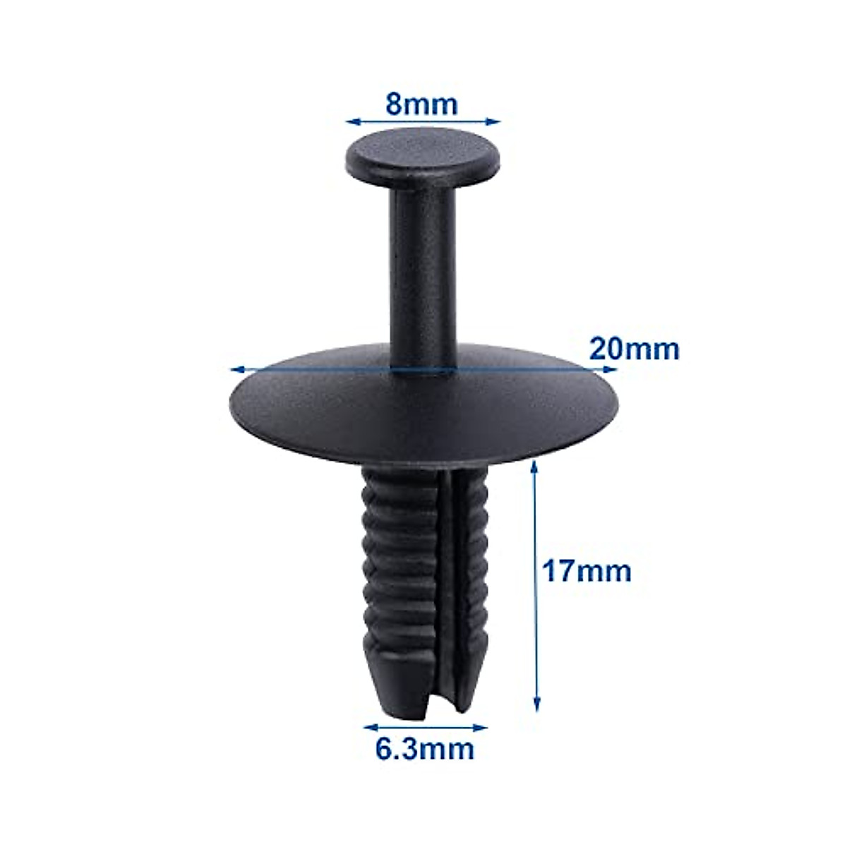 OAUTOO 30PCS 6.3mm Hole Bumper Trim Push-Type Retainer Clip for 51-11-8-174-185 51118174185 BMW 1995 - On