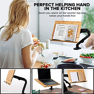 Wisdom Stands Laptop Stand & Book Stand - Highly Adjustable Computer Riser and Book Holder for Desk - for Large & Small Laptops, Books & Tablets - Up to 13 lb - Large Size 15.4 x 11 inch