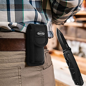 RoverTac Pocket Knife Multi Tool Tactical Knife Multitool Knife with Scissors Bottle and Can Opener Fire Starter Whistle Screwdriver Perfect for Camping Hiking Survival Christmas Gifts for Men Dad