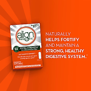 Align Probiotic Extra Strength, Probiotics for Women and Men, #1 Doctor Recommended Brand‡, 5X More Good Bacteria^ to Help Support a Healthy Digestive System*, 21 Capsules
