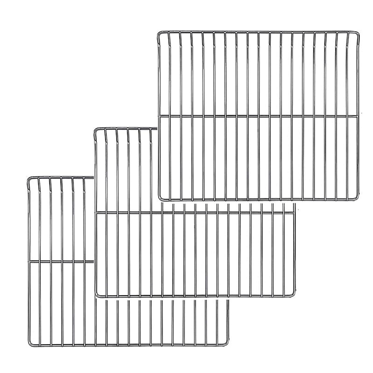 Uniflasy Cooking Grate Replacement Parts for Masterbuilt Electric Smoker 30 Inch, Stainless Steel Grids Masterbuilt MB20071117,MB20070421,MB20070210 Smoker grates Replacement, 14.6" x 12.2", 3 Pack