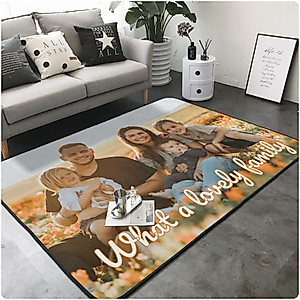 Custom Rug Personalized Area Carpet with Your Logo Image Text Photo, Anti Slip Washable Door Mat Decorative for Bedroom Living Room Office Garden Balcony etc 36 x 24 in