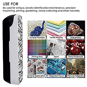 Jewelry Loupe Magnifier with LED Light, AFUNTA 30X,60X,90X Pocket Magnifying Glass for Rocks Stamps Coins Watches Hobbies Antiques Models Photos - Silver