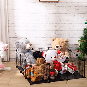 PARANTA Wire Cube Storage Organizer, 6 Cube Bookshelf, Stackable Storage Bins, Closet Organizer and Storgae, Multi-use DIY Standing Shelf Units for Book,Toys,Clothes,Tools