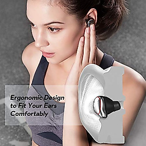 mifo TWS Wireless Earbuds O5 Bluetooth 5.0 IP67 Waterproofed Hi-Fi Headphones Bluetooth Earbuds for Running with 2600mAH Portable Charging Case