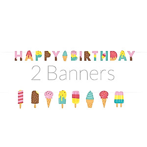 Oojami Sweet Delights Ice Cream Popsicle Extravaganza - Fun Multi Color Party Tablecovers Bundle Pack - Pack of 3 - Perfect for Birthday Party, Summer Picnics, Beach Party & Baby Shower