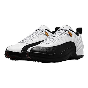 Jordan 12 Low Retro Taxi Men's Golf Cleats DH4120-100 White/Black