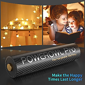 POWEROWL Goldtop Rechargeable AAA Batteries PRO, High Capacity 1100mAh, Premium NiMH Triple A Battery -8 Count