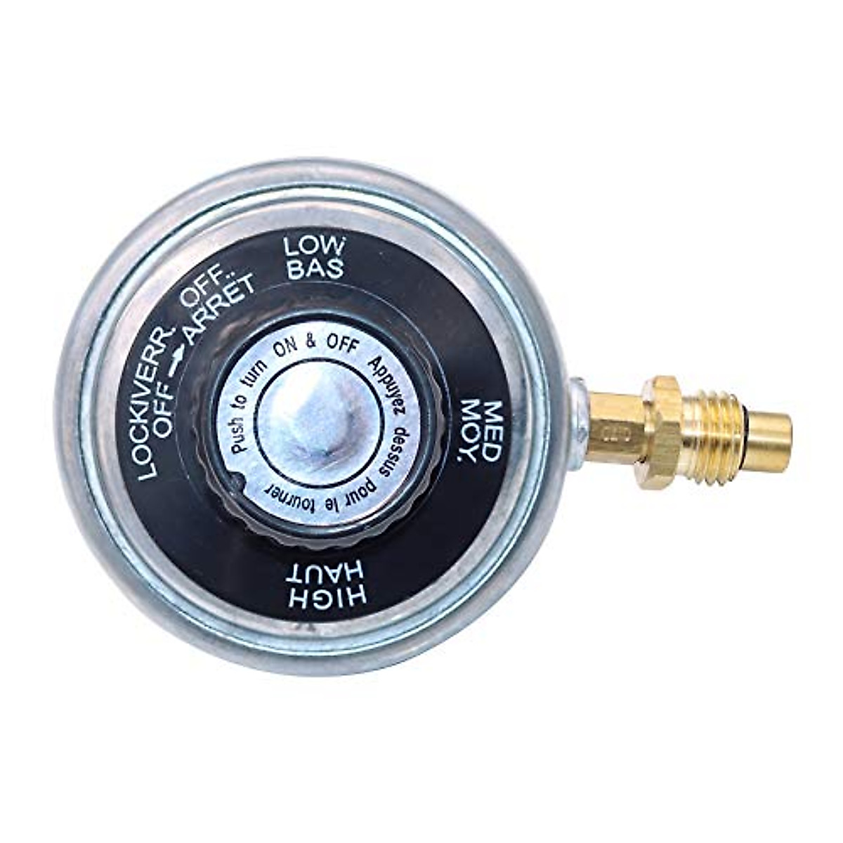 METER STAR LPG 1 lb Adjustable Propane Gas Regulator Knob Pressure Relief Valve M12x1 Nozzle 0.7 mm