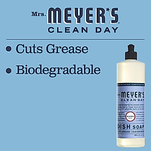 MRS. MEYER'S CLEAN DAY Liquid Dish Soap, Biodegradable Formula, Bluebell, 16 fl. oz - Pack of 3