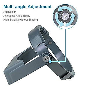 Head Mount Magnifier Visor Double Lens, Headband Magnifying Glasses, Professional Jeweler Loupe with 4 Replaceable Optical Lenses 1.5X, 2.0X, 2.5X, 3.5X for Repair, Crafts, Seniors with Low Vision
